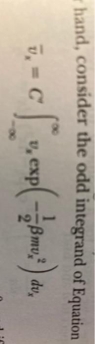 Solved hand, consider the odd integrand of Equation clap:) | Chegg.com