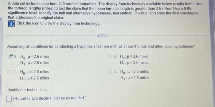Solved A data set includes data from 400 random tornadoes. | Chegg.com