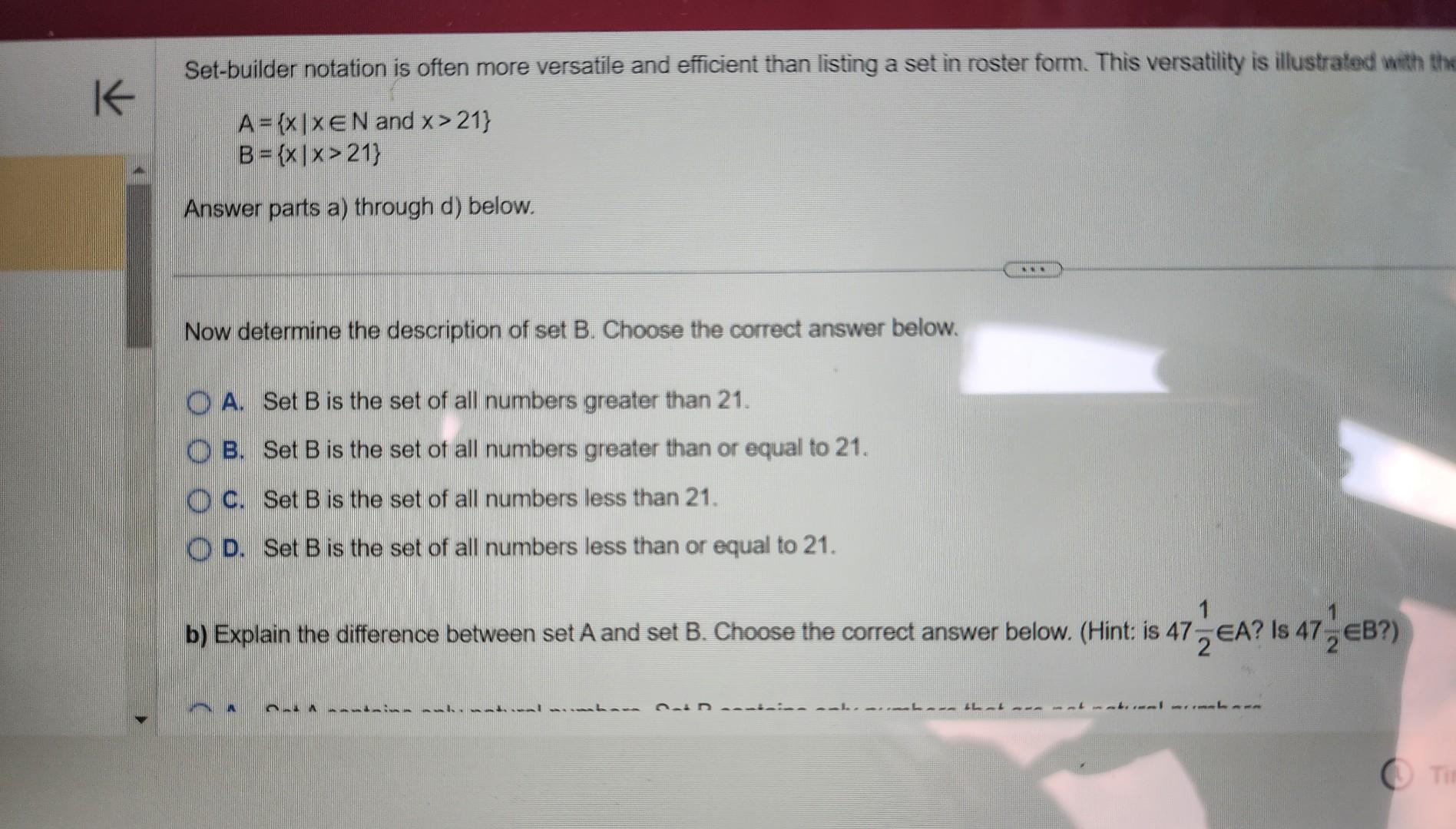 Solved Set-builder notation is often more versatile and | Chegg.com