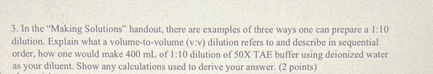 Solved In the "Making Solutions" handout, there are examples | Chegg.com