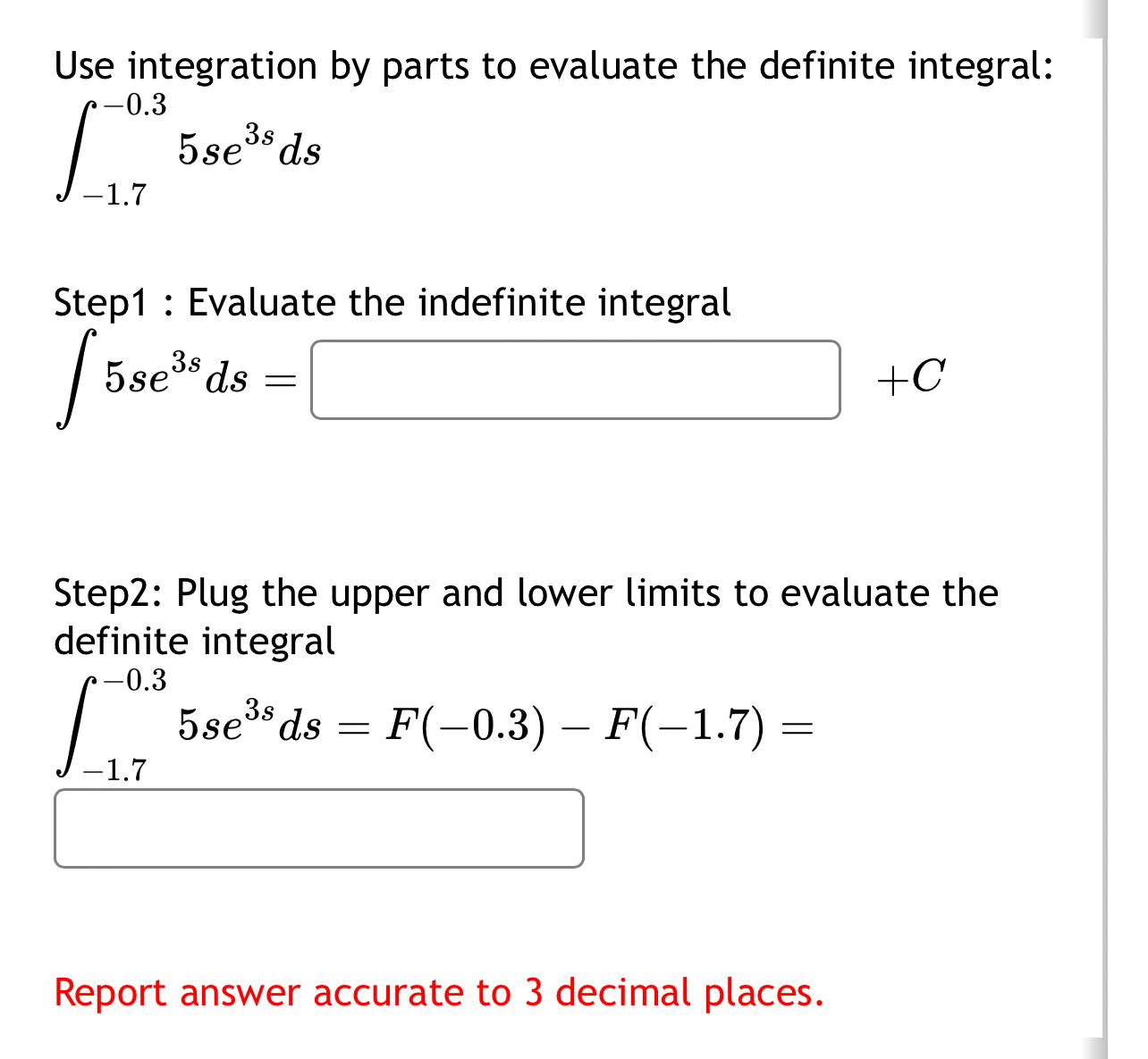 Solved Use integration by parts to evaluate the definite | Chegg.com
