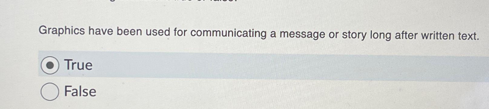 Solved Graphics have been used for communicating a message | Chegg.com