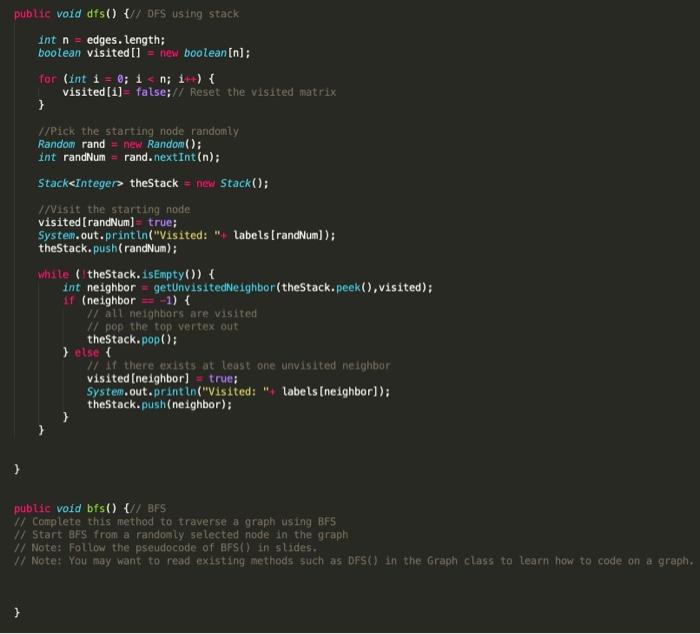 Solved Complete the main method to create an adjacency list | Chegg.com