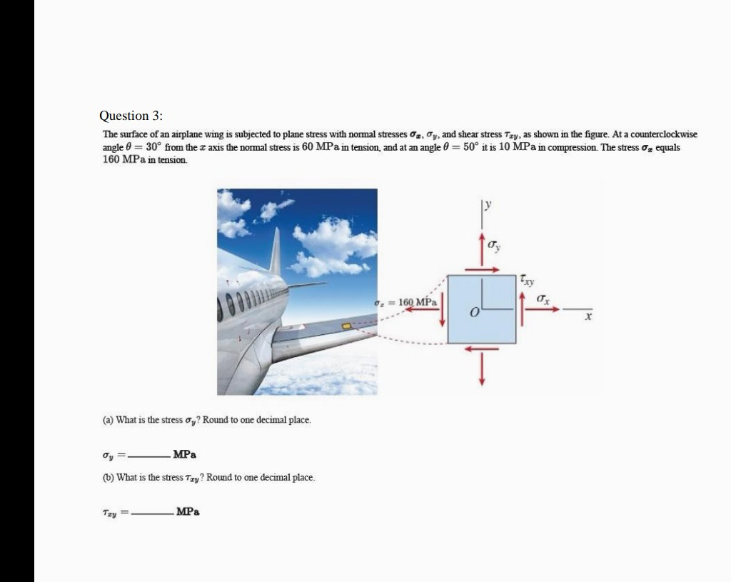 Solved Question 3: The surface of an airplane wing is | Chegg.com