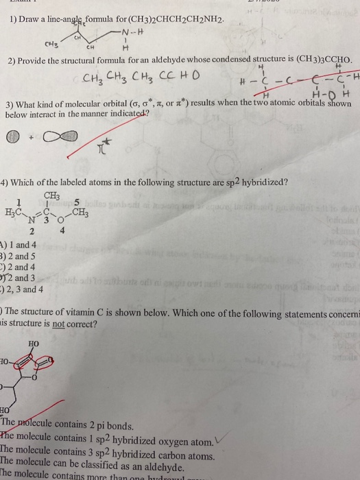 Solved 1) Draw a line-angle formula for(CH3)2CHCH2CH2NH2. | Chegg.com