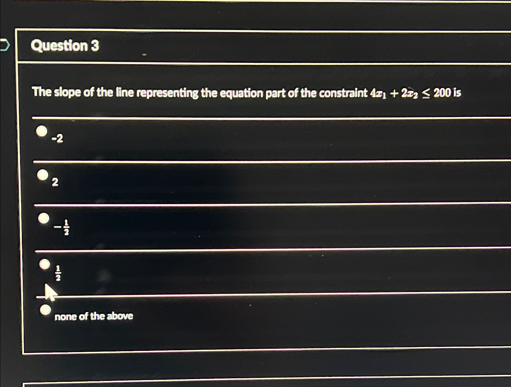 Solved Question 3The slope of the line representing the | Chegg.com