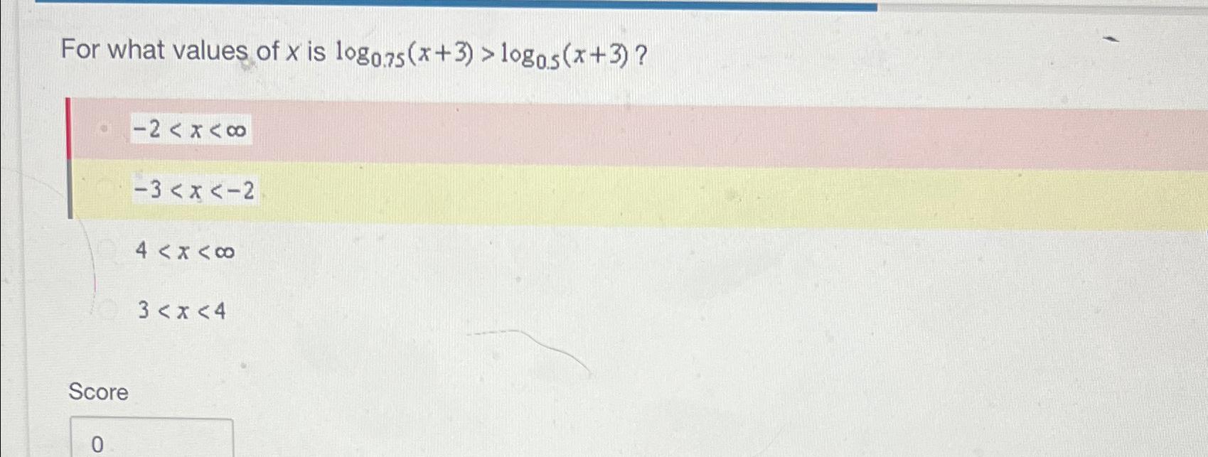 Solved For what values of x ﻿is | Chegg.com