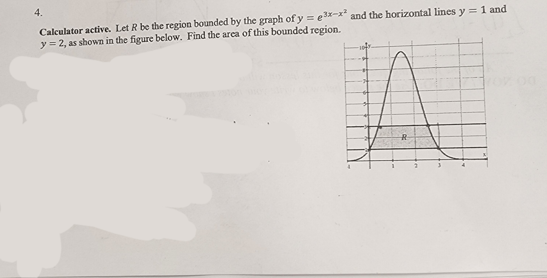 Solved Calculator active. Let R ﻿be the region bounded by | Chegg.com