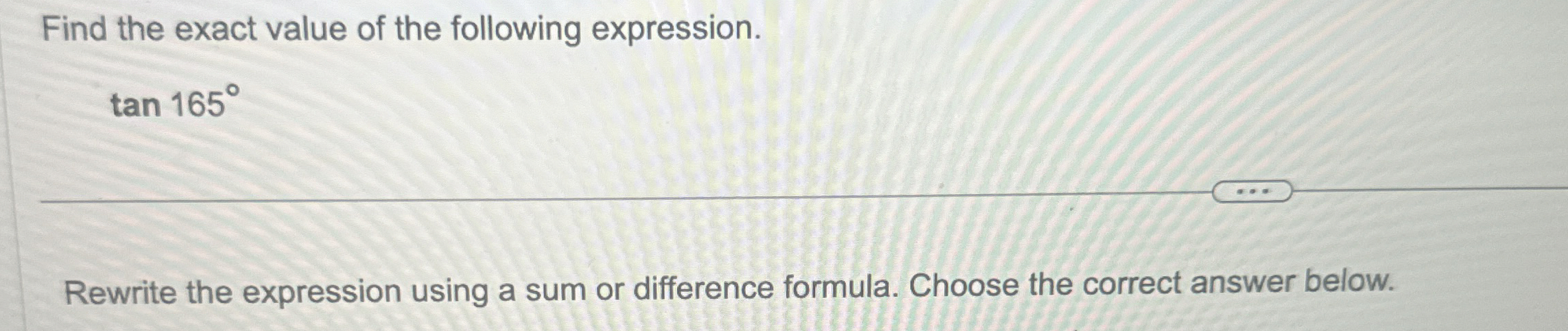 Find the exact value of the following | Chegg.com
