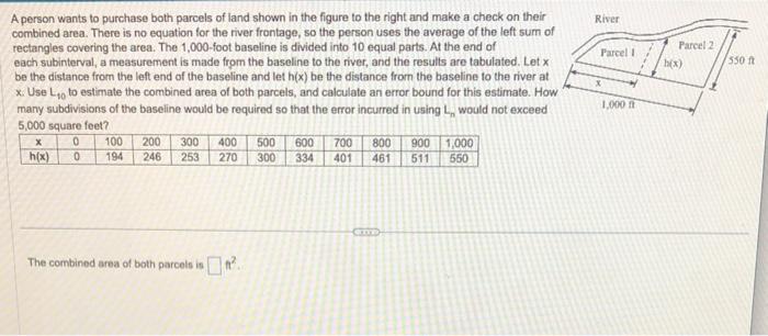 Solved A person wants to purchase both parcels of land shown | Chegg.com