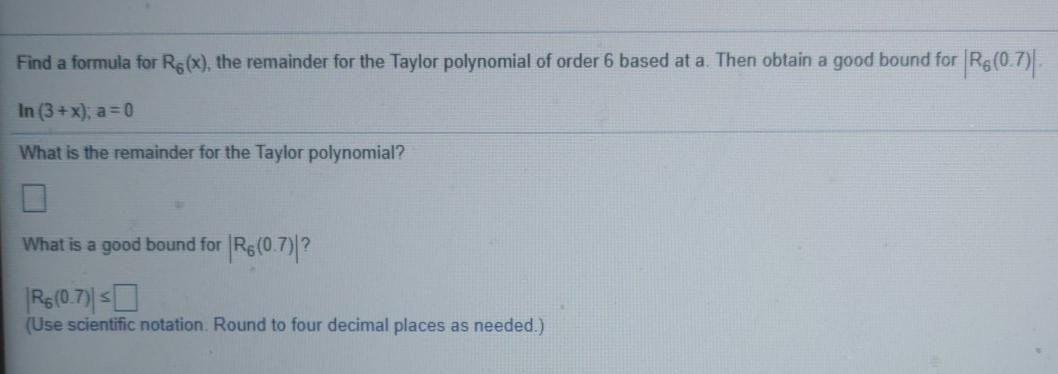 Solved Find a formula for R$(x), the remainder for the | Chegg.com