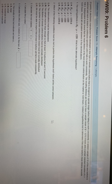 Solved HW09: Problem 6 Problem Value 8 points) Problem Score | Chegg.com