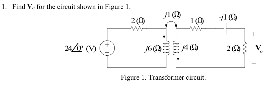 Solved Find Vo ﻿for the circuit shown in Figure 1.Figure 1. | Chegg.com