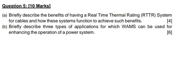 Solved Question 5: [10 ﻿Marks](a) ﻿Briefly describe the | Chegg.com