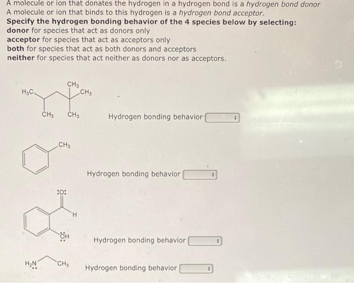 Solved A molecule or ion that donates the hydrogen in a | Chegg.com
