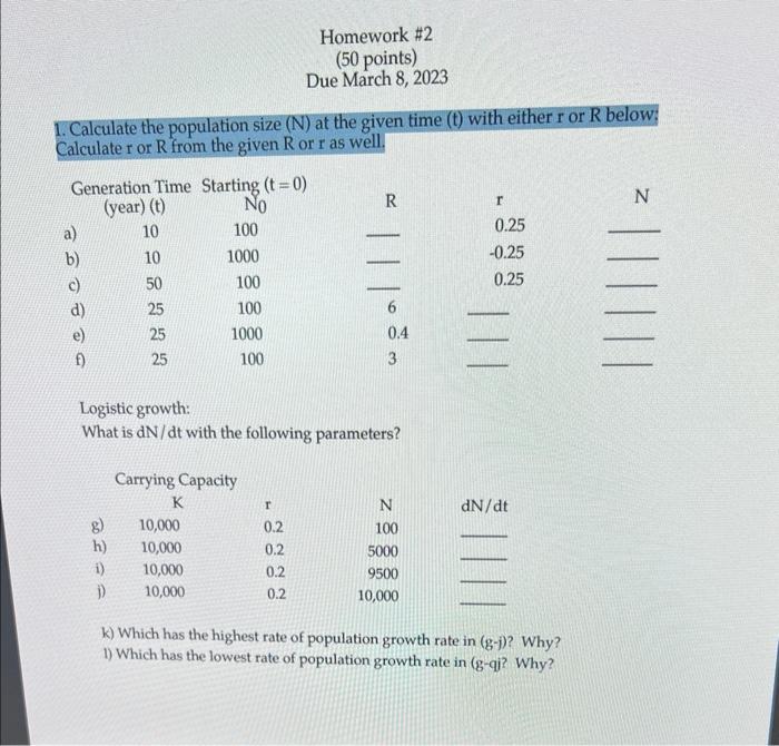 Solved Homework \#2 ( 50 points) Due March 8,2023 1. | Chegg.com