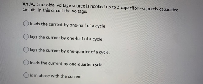 Solved An AC sinusoidal voltage source is hooked up to a | Chegg.com