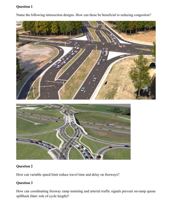 Solved Name the following intersection designs. How can | Chegg.com