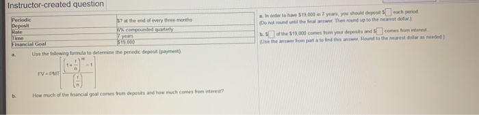 Solved Instructor-created question Periodic $? at the end of | Chegg.com