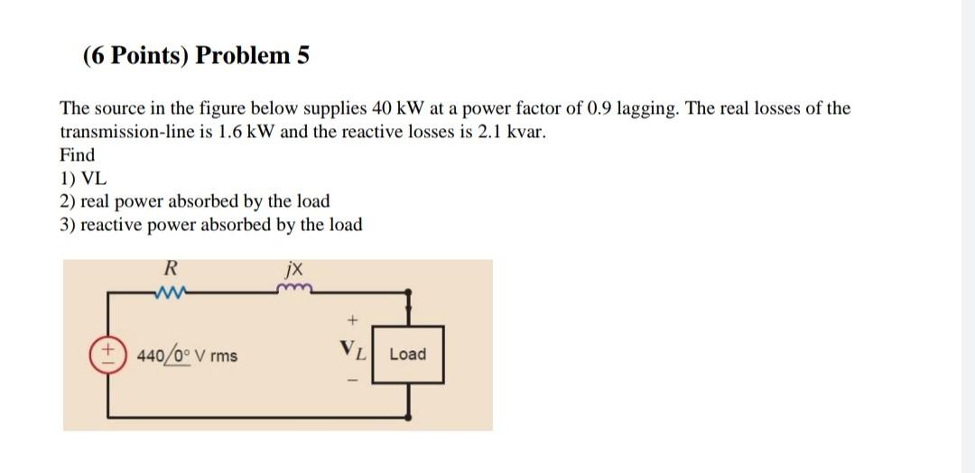 Solved (6 Points) Problem 5 The source in the figure below | Chegg.com