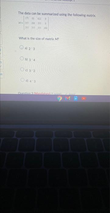 Solved The data can be summarized using the following | Chegg.com