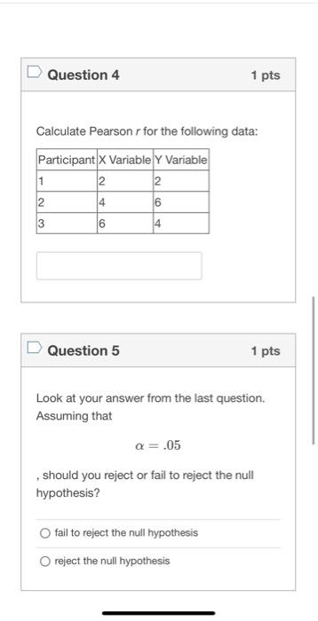 Solved Calculate Pearson r for the following data: Question | Chegg.com
