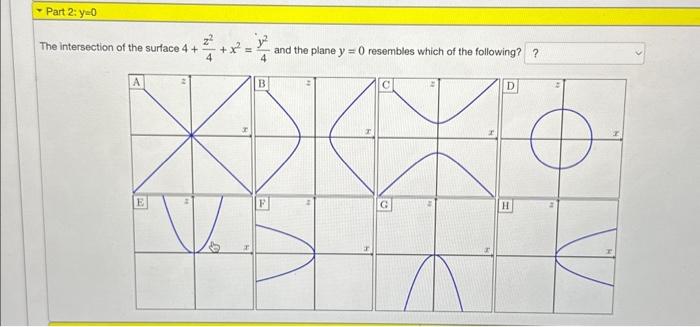 Solved The intersection of the surface 4+4z2+x2=4y2 and the | Chegg.com