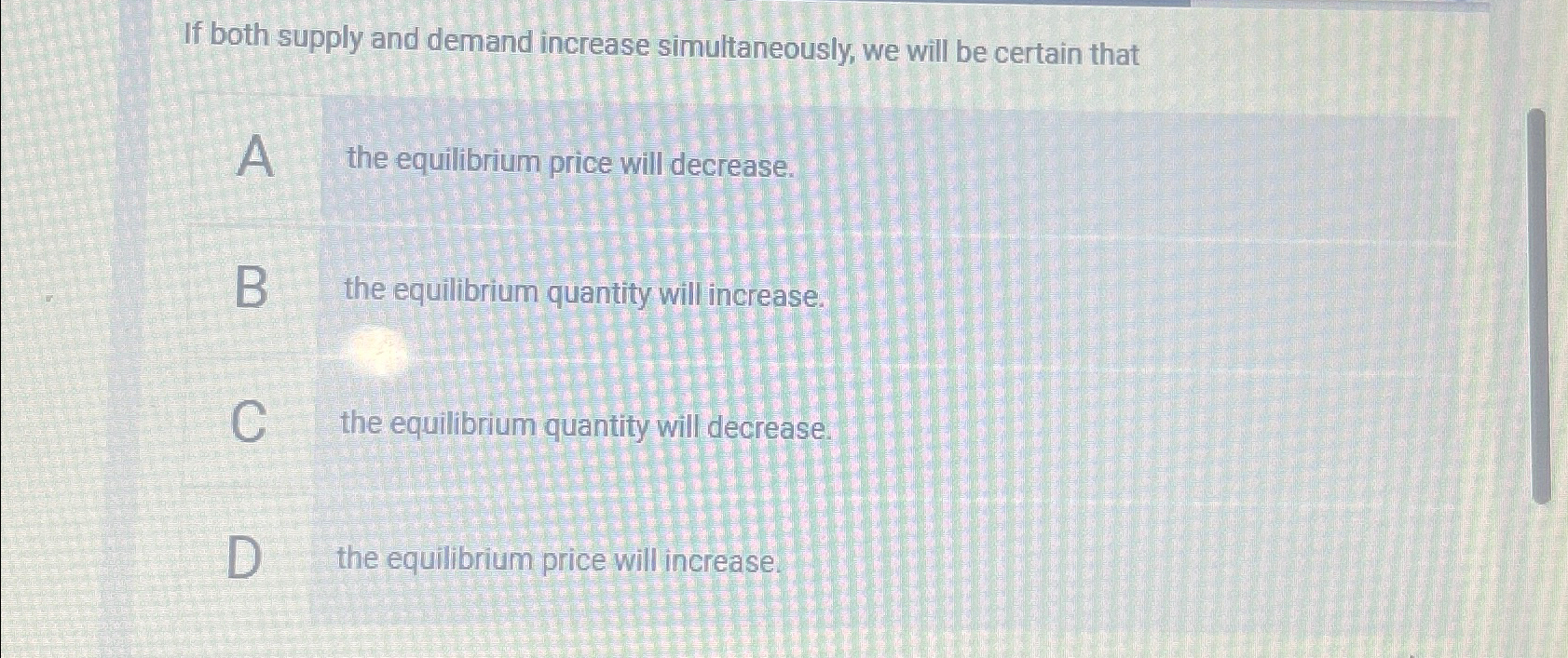 Solved If both supply and demand increase simultaneously, we | Chegg.com