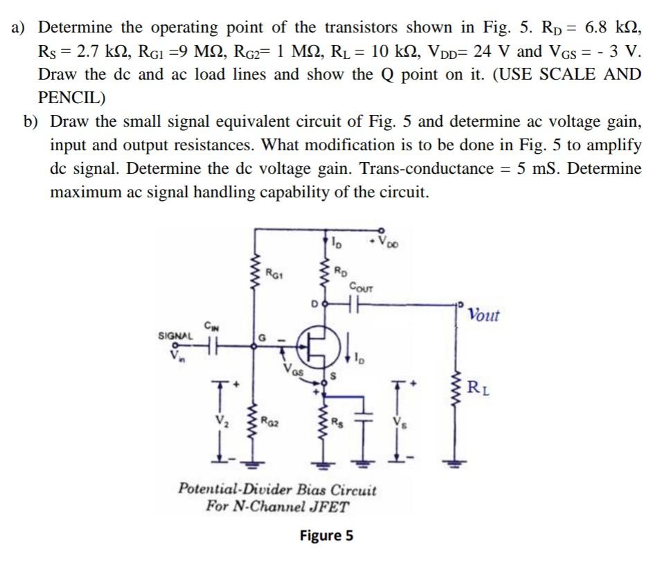 Solved a) Determine the operating point of the transistors | Chegg.com