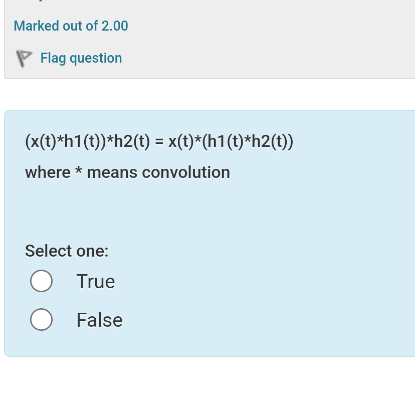 Solved Marked out of 2.00Flag | Chegg.com