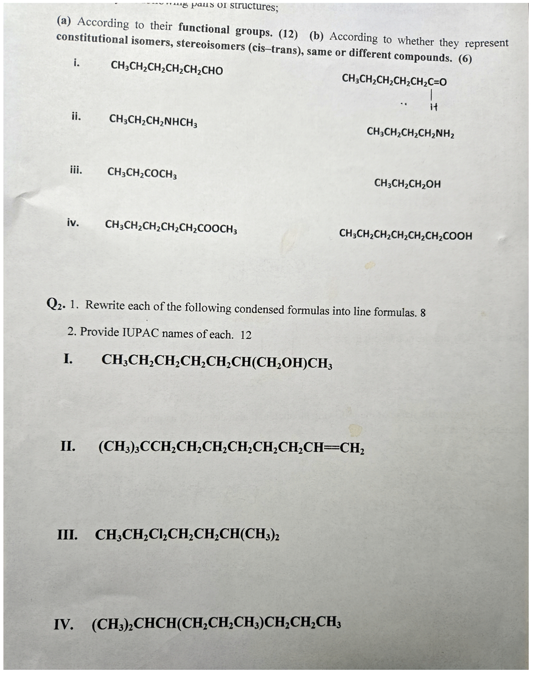Solved or structures;(a) ﻿According to their functional | Chegg.com