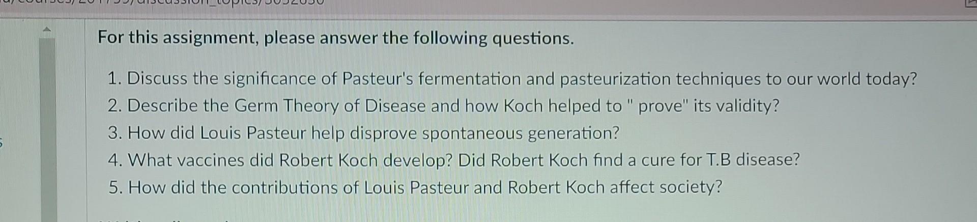 For this assignment, please answer the following | Chegg.com