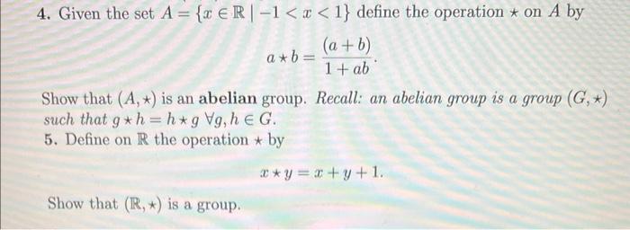 Solved 4. Given the set A={x∈R∣−1 | Chegg.com