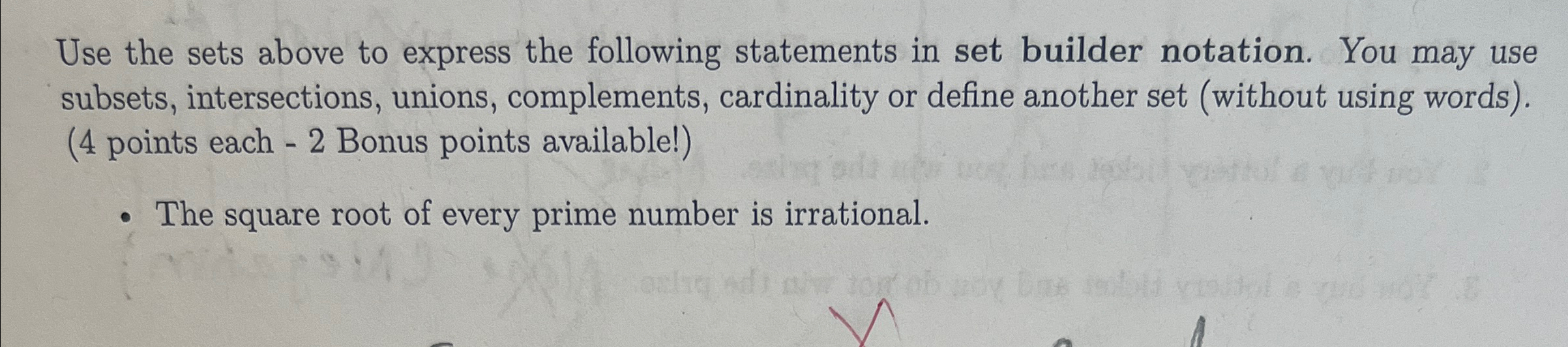 Solved Use the sets above to express the following | Chegg.com