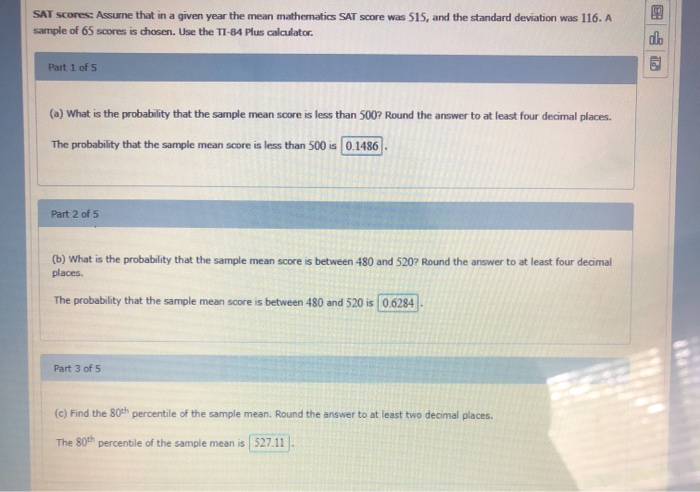 Solved SAT scores: Assume that in a given year the mean | Chegg.com