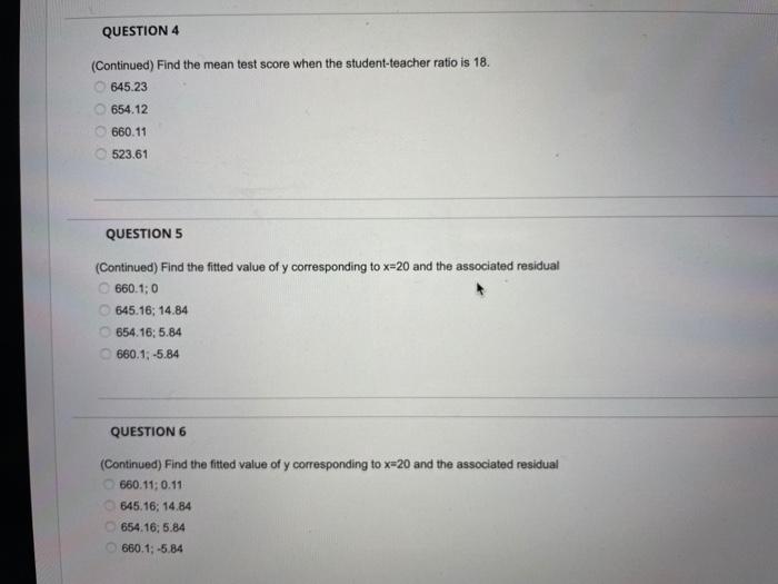 Solved Consider the following combinations of average test | Chegg.com