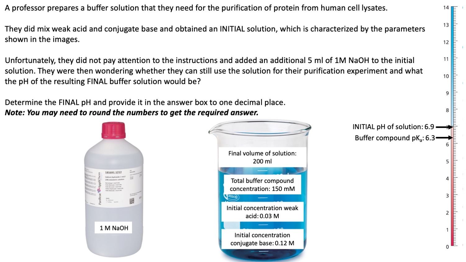 Solved A professor prepares a buffer solution that they need | Chegg.com