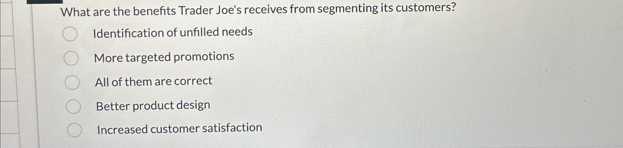 Solved What are the benefits Trader Joe's receives from | Chegg.com