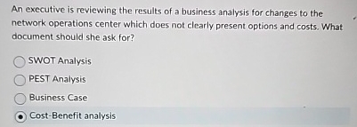 Solved An executive is reviewing the results of a business | Chegg.com