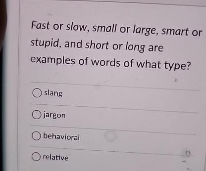 Solved Fast or slow, small or large, smart or stupid, and | Chegg.com