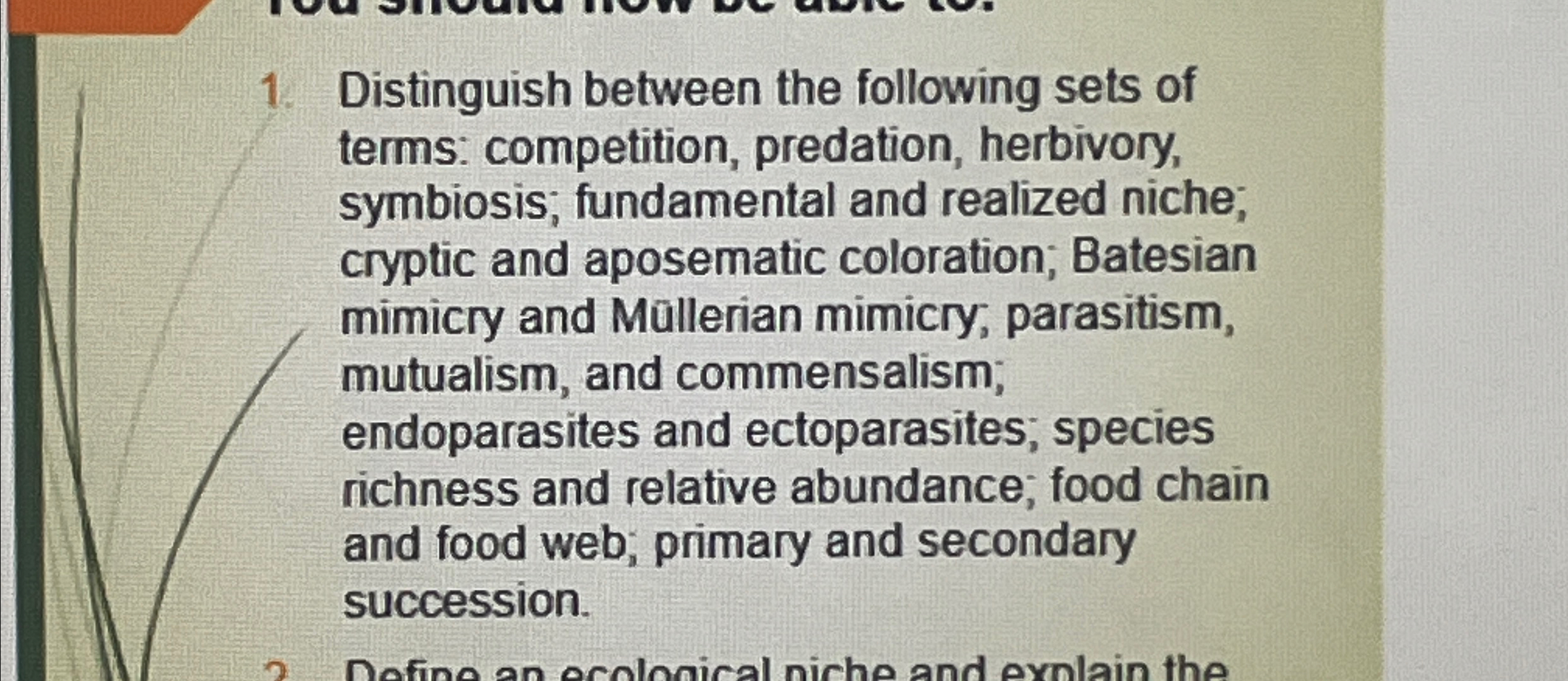 Solved Distinguish between the following sets of terms: | Chegg.com