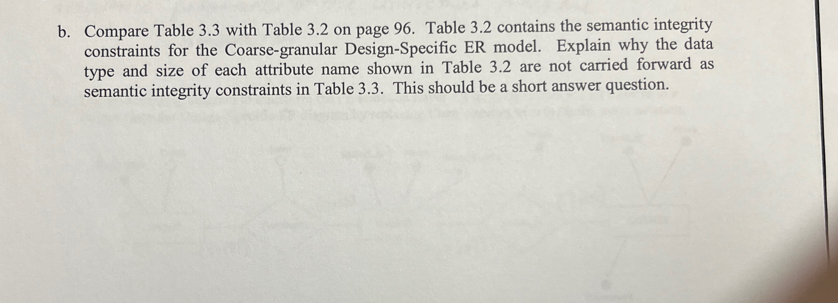 Solved b. ﻿Compare Table 3.3 ﻿with Table 3.2 ﻿on page 96 . | Chegg.com
