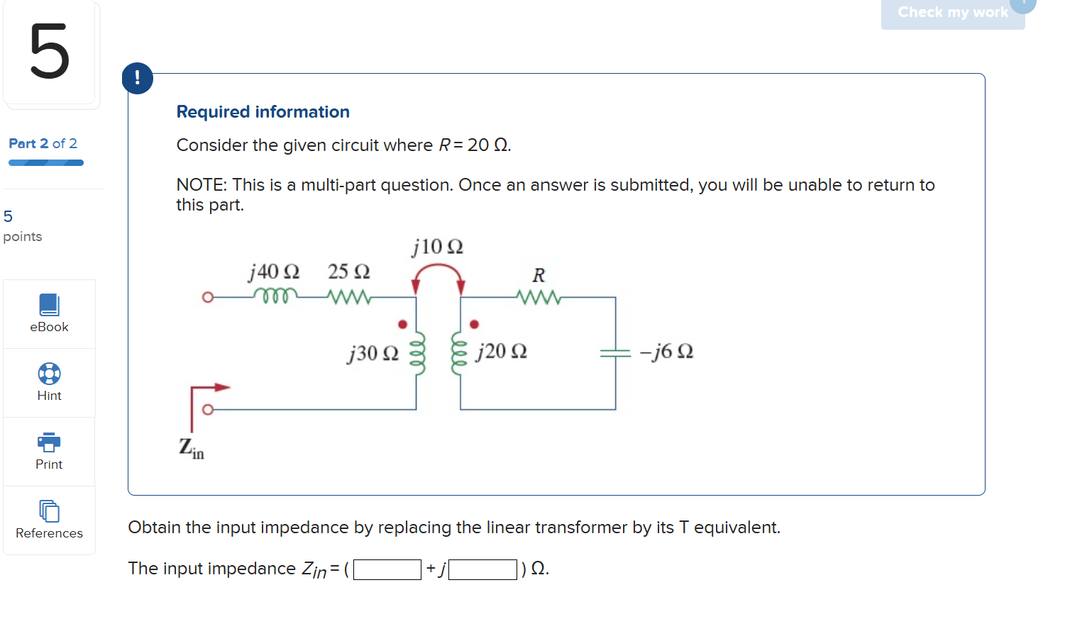Solved Required informationConsider the given circuit where | Chegg.com