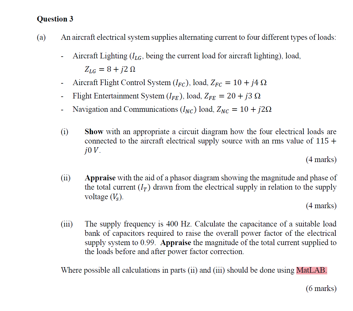 Solved Q3 ﻿Avionics Systems Design (Solve all parts with | Chegg.com