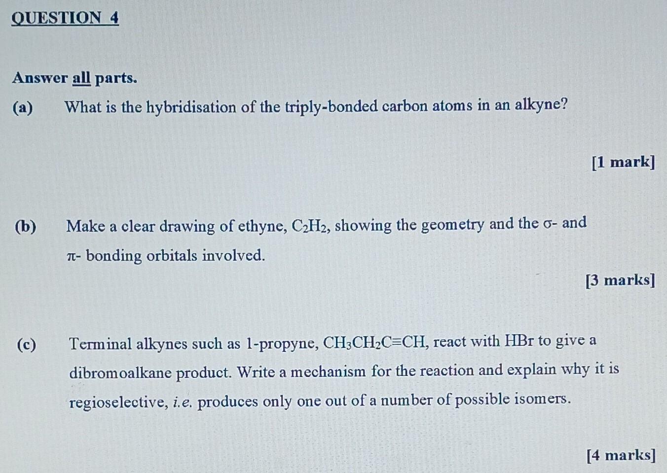 Solved Answer all parts. (a) What is the hybridisation of | Chegg.com
