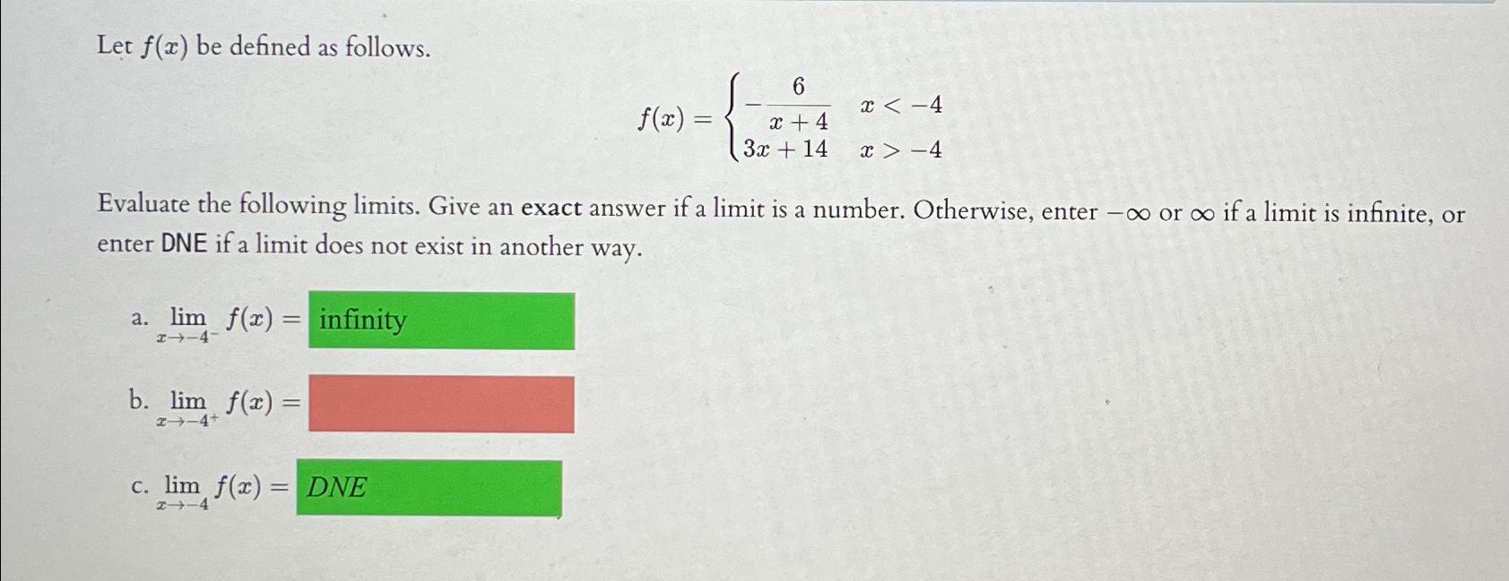 Solved Let f(x) ﻿be defined as | Chegg.com