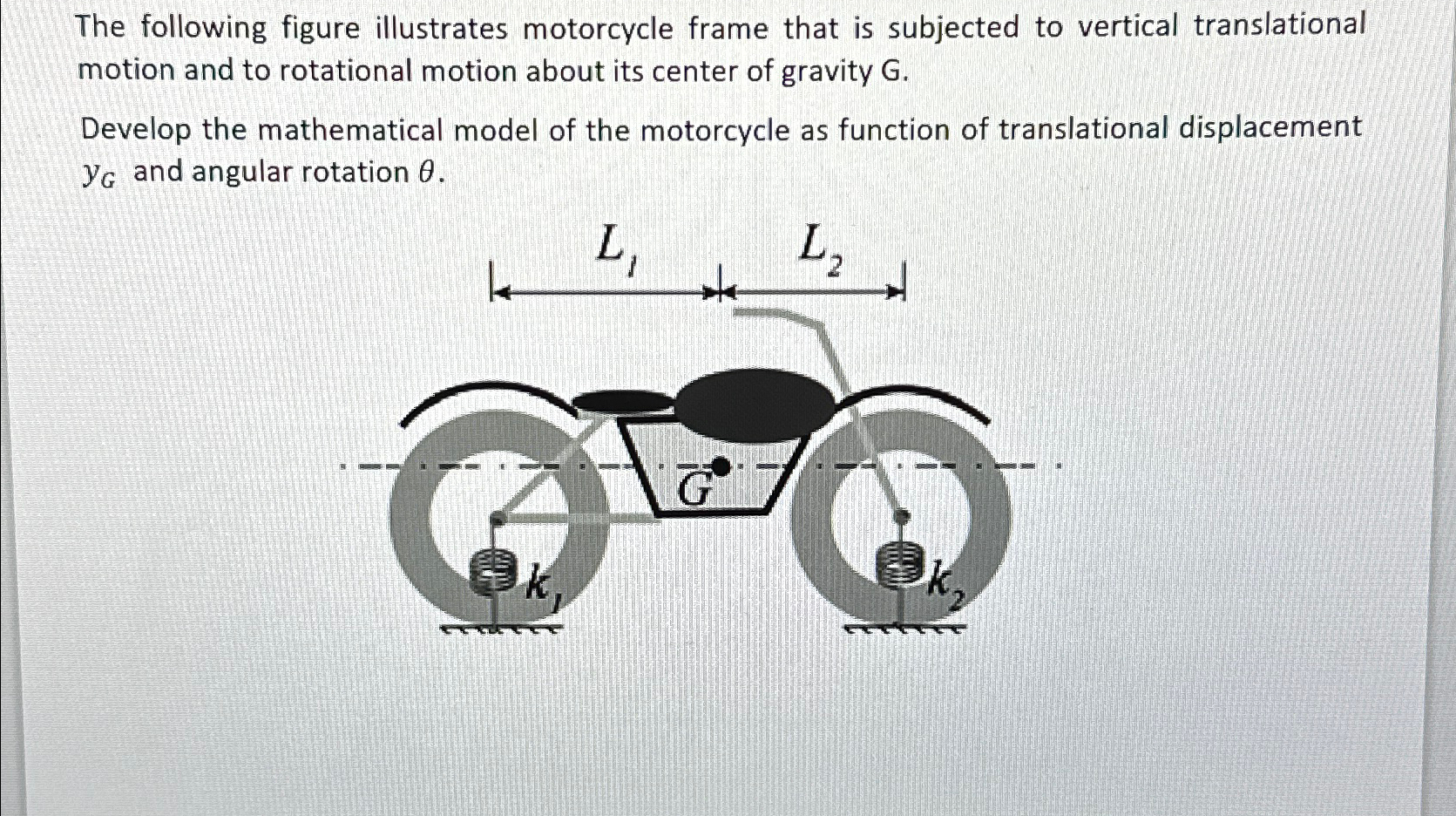 Solved The following figure illustrates motorcycle frame | Chegg.com