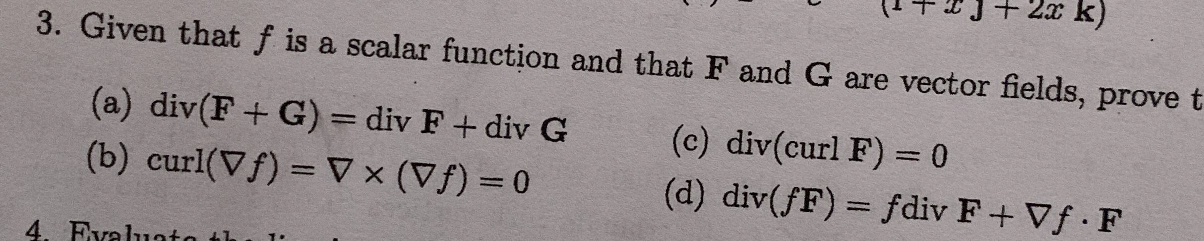 Solved Given that f ﻿is a scalar function and that F ﻿and G | Chegg.com