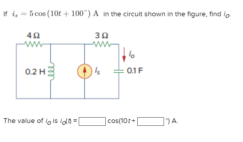 Solved Using phasors, the value of | Chegg.com