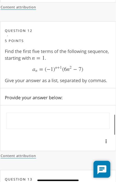 Solved Content attribution QUESTION 12 5 POINTS Find the | Chegg.com Solved Content attribution QUESTION 12 5 POINTS Find the | Chegg.com